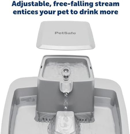 2 Gallon/256 oz Pet Water Bowl Dispenser Adjustable Flow Control - Pet ...