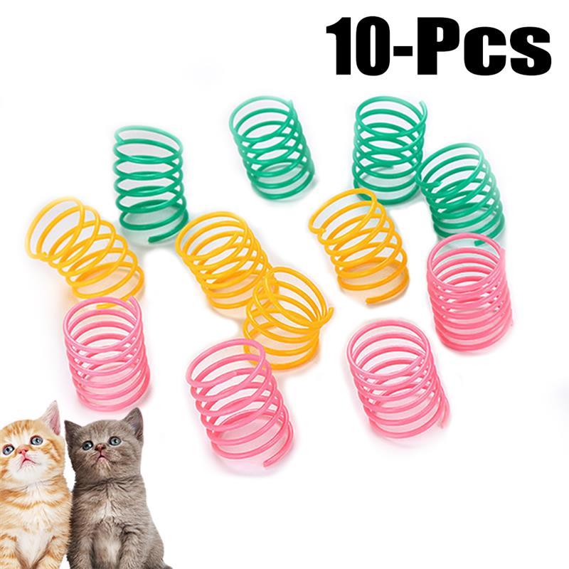10pcs Cute Cat Spring Toy - Pet Clever