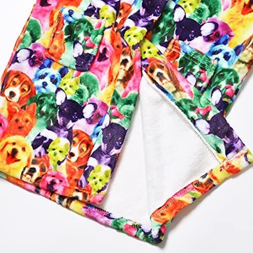 Dog Print Girls Bathrobes Kids Hooded Robes - Pet Clever