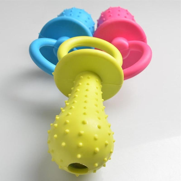 Pacifier Shape Dog Teething Chew Toy - Pet Clever